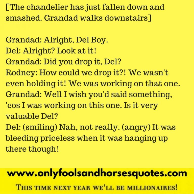 Only Fools And Horses Series 2 Episode 7 A Touch Of Glass Full Script